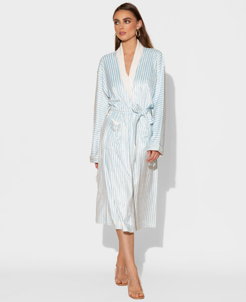 Blue Stripes Long Robe – Wrap Up by VP
